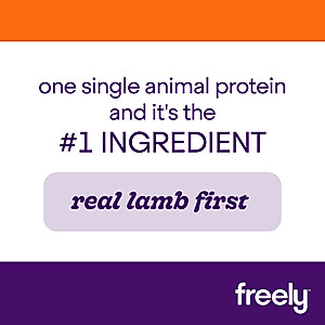 Freely Limited Ingredient Diet, Grain Free Dog Food, Natural Wet Food For Dogs, Adult Canned Dog Food Lamb, 12.5oz x 6 cans