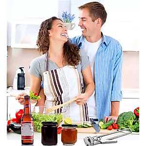 2023 New Adjustable Stainless Steel Can Opener,Upgrade the Extension of the Bottle Opener with Non-Slip Pad,Jar Opener for Weak Hands，Longer Hand Can Opener for Any-Size Lids (1 Pcs, 9in)