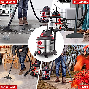 Shop-Vac 8 Gallon 6.0 Peak HP Wet/Dry Vacuum, Stainless Steel Tank, Portable Shop Vacuum with Multifunctional Attachments for Jobsite, Garage & Workshop. 5989400