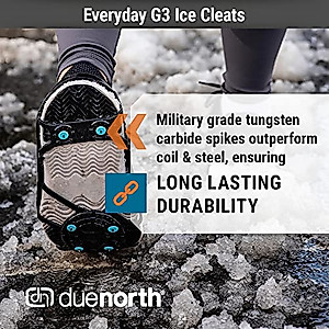 Due North Everyday G3 Ice Cleat for Walking and Running on Snow and Ice, L/XL, (1 Pair)