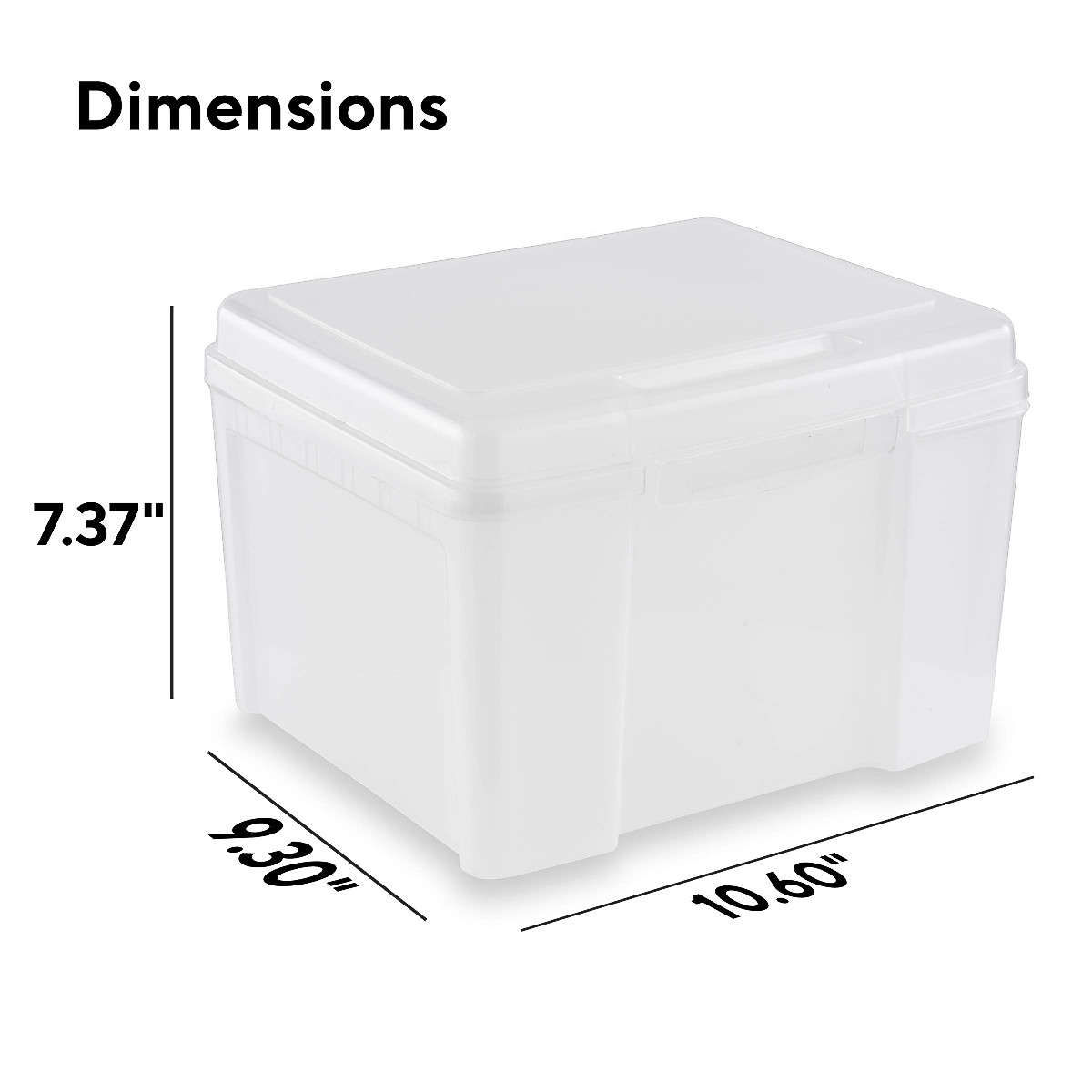 MISTIC COOL Greeting Card Organizer & Storage Box for Cards, 6 Adjustable Dividers, Plastic, Stackable, 10"L x 8.5"W x 7.5"H