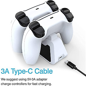 axGear PS5 Controller Charger for Playstation 5 DualSense Fast Charging