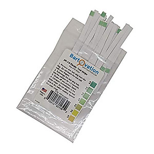 pH 3-6 Short Range Test Strips [Bag of 50 Strips] for Testing Sushi Rice, Salsa, and Kefir