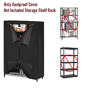 Vainlley Storage Shelving Unit Cover Waterproof Shelf Cart Cover Protective Outdoor Indoor Storage Rack Dust Cover 36 x 18 x 72 in