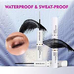 Lash Bond and Seal 10ml Cluster Lash Glue for Individual Lashes Super Strong Hold 48-72 Hours Waterproof, Lash Bond and Lock for Sensitive Eyes