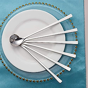 IMEEA Iced Tea Spoons Long Handled 18/10 Stainless Steel Stirring Spoon 9-Inch Bar Spoon Cocktail Mixing Spoon, Set of 6