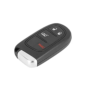 X AUTOHAUX Car Replacement Key Fob Shell Case 68159657AG for Jeep Cherokee 2015-2017 for Ram 1500 2500 3500 2013-2017 4 Key Button Black