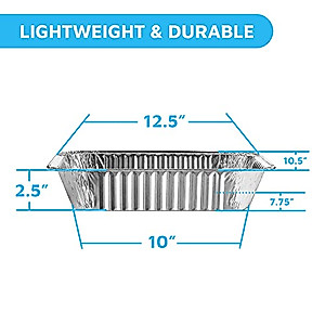 MontoPack Aluminum Foil Pans Half Size Roasting Chafing Pan | Bulk 30 Pack of 9x13 Tins for Cooking, Baking & Catering | Heavy Duty Disposable Cookware Steam Table Trays for Buffet & Food Prepping