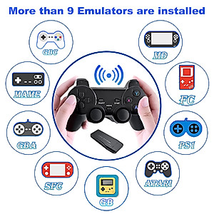 Retro Gaming Console,Retro Game Console,Retro Play Game Stick,Retro Game Stick ,Nostalgia Stick Game,Retro Plug and Play Gaming System,20,000+ Games, 4K HDMI Output,with Dual2.4G Wireless Controllers
