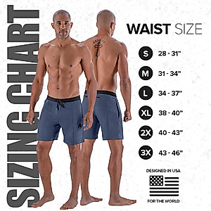 Anthem Athletics Evolflex 7 Inch Men's Workout Shorts - 3 Pocket Short for Running, Athletic & Gym Training - Steel Phenom - Large