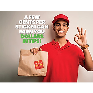 Delivery Driver Bag Seal Stickers – Get 5 Star Reviews and Bigger Tips – Local Delivery, Restaurant Delivery Accessories, Food Driver Accessories, On-Demand Delivery, Grocery Delivery (50)