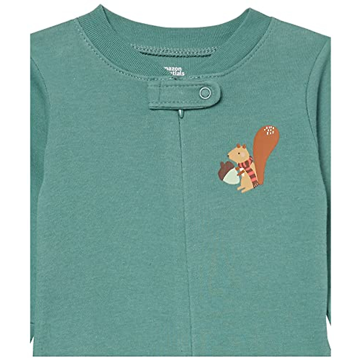 Amazon Essentials Unisex Babies' Cotton Footless Zip-Front Sleep and Play, Pack of 3, Light Green/Strawberries/Stripe, 6-9 Months