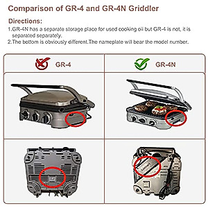 Waffle Plates for Cuisinart Griddler GR-4NP1 5-in-1,Cuisinart Waffle Plates for Griddler, Cuisinart Griddler Waffle Plates, Nonstick coating baking waffle plates,2 pcs