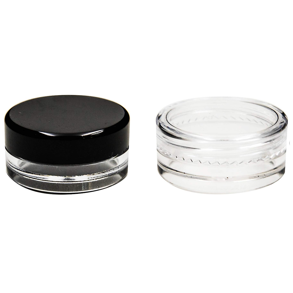 Youngever 140 Pcs Empty Plastic Cosmetic Samples Containers, Plastic Jars With Lids, 5 Mini Spatulas (3 Gram)