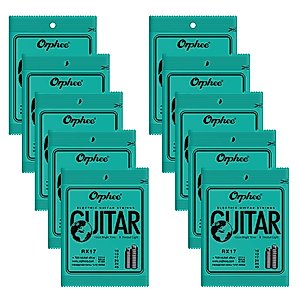 POGOLAB Guitar Strings Electric Guitar Strings 6 String Set - Thin, 10-46, 10 Pack