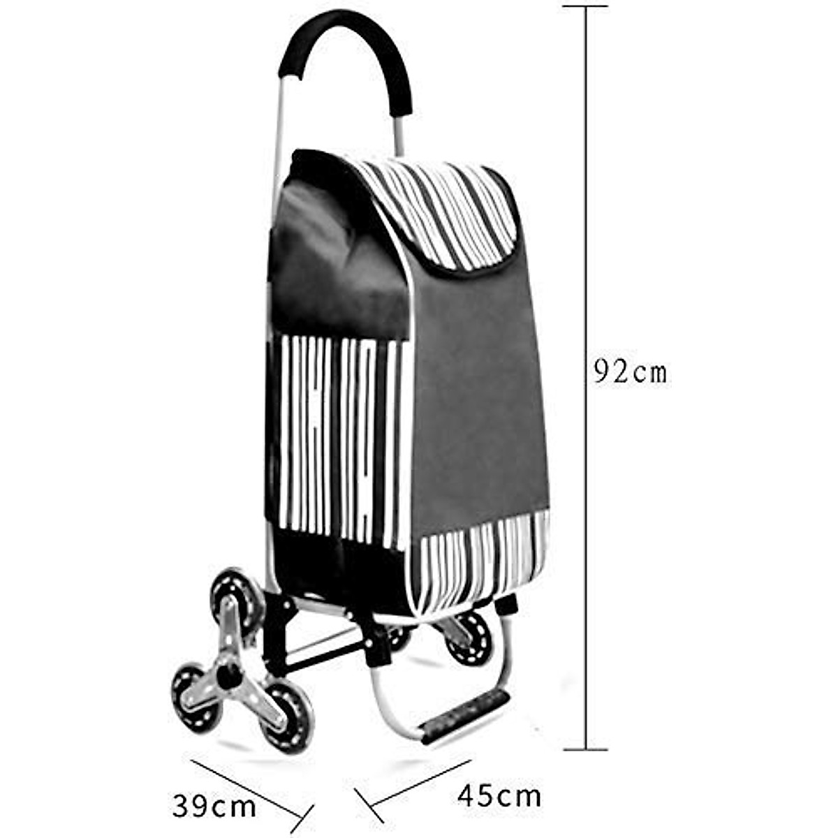 Shopping Trolley on Wheels Multi Function Shopping Cart Large Capacity Light Weight Wheeled Trolley Push Cart Bag with 6 Wheels Folding Climbing Stair Car Storage Hand Trucks,Camouflage ,S