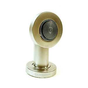 Magnetic Door Stopper Holder Flat Catch Doorstop Guard Office Fitting Screw Gold