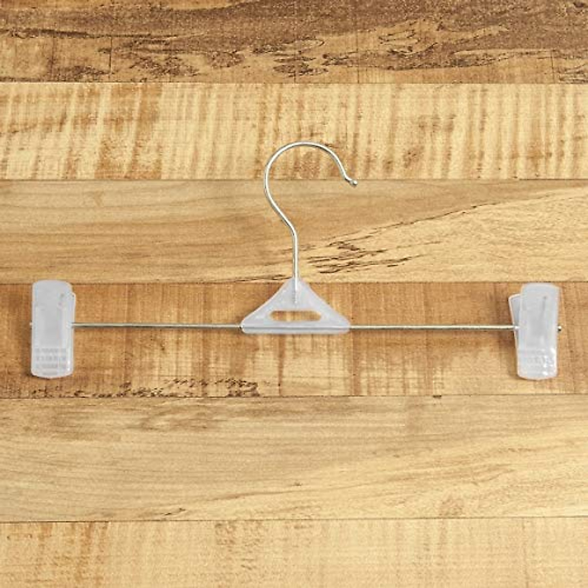Plastic Pants Hangers Adjustable Clips Non Slip Space Saving Slim Skirt Hangers 10P White TPAG52435