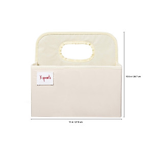 3 Sprouts Baby Diaper Caddy - Organizer Tote Bag for Baby Essentials Boy or Girl - Baby Shower Basket - Nursery Must Haves - Registry Favorites - Newborn Caddie Car Travel, Elephant