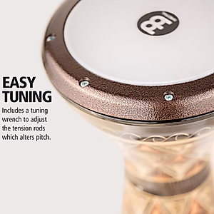 Meinl Percussion Copper Doumbek Egyptian Goblet Drum, Hand Engraved — MADE in TURKEY — Synthetic Head, 2-YEAR WARRANTY (HE-3012)