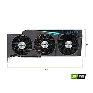 GIGABYTE GeForce RTX 3080 Ti Eagle OC 12G Graphics Card, 3X Windforce Fans, 12GB 384-bit GDDR6X, GV-N308TEAGLE OC-12GD Video Card