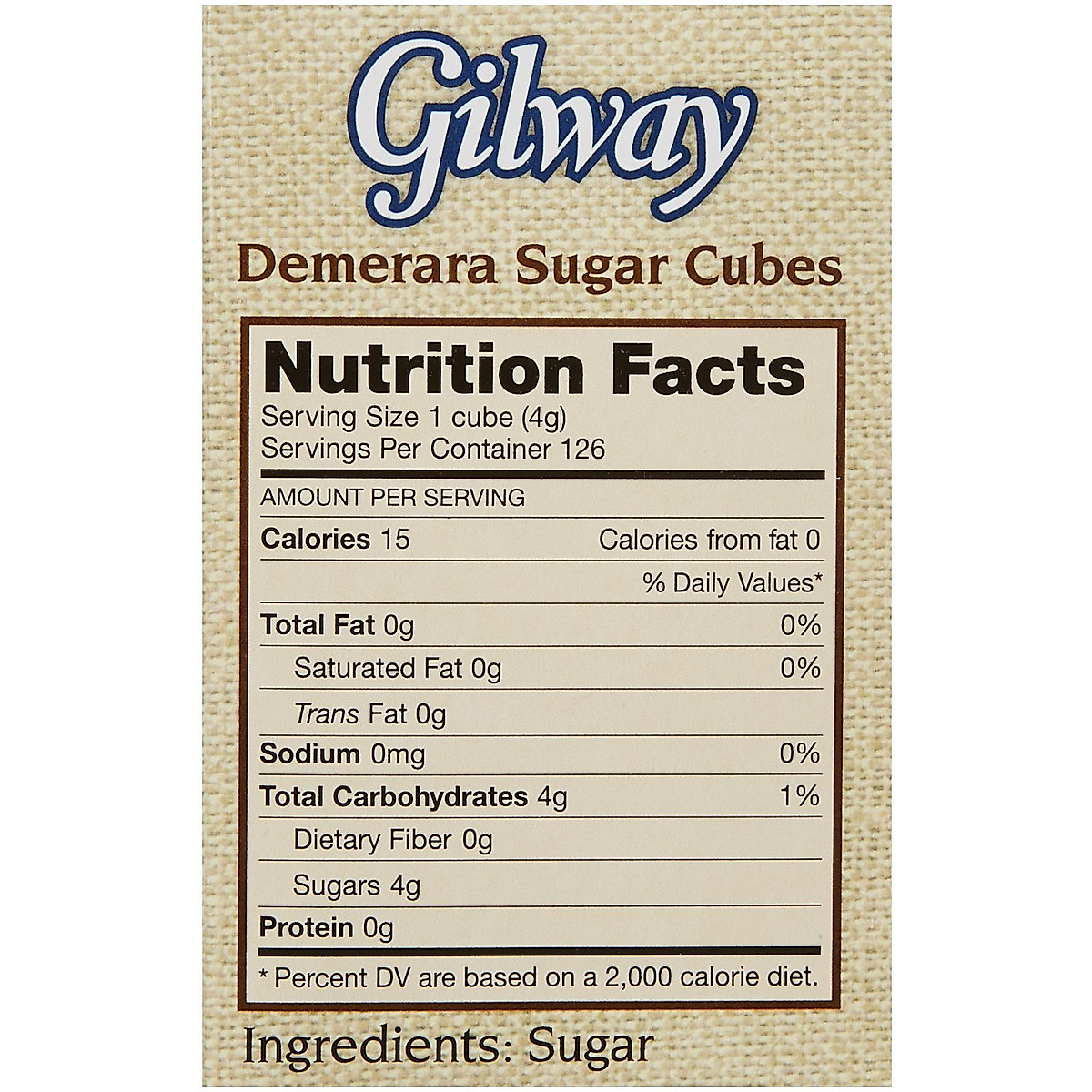 Gilway Demerara Sugar Cubes, 1.5 Ounces