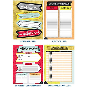 Carson Dellosa Aim High Teacher Planner, 8" x 11" Spiral Bound Planner With Planner Stickers, Daily Planner, Weekly Planner, Grade Book and Lesson Planner Book for Teachers