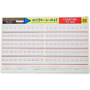 Melissa & Doug Letters & Words Write-a-Mat w/ Crayon Bundle for Ages 4 to 5+: Alphabets, Phonics & Handwriting - The Straight Edge Series