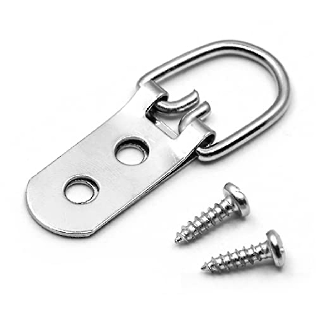 Heavy Duty D-Ring Picture Hangers - 50 Pack - 2 Hole with Screws - Picture Hang Solutions