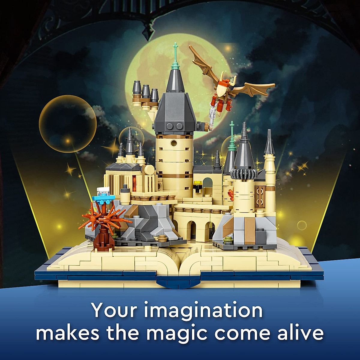 Haiwon Magic Castle Book Building Set, Creative Castle Architecture Building Blocks Toy, Wizarding World Collectible Display Model for Adults, Gift for Boys Girls Kids Aged 8-14 - 749 Pieces