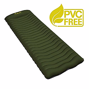 Lightspeed Outdoors The Cradle Curved Air Mat, Inflatable Sleeping Pad, Chive