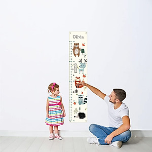 Personalized Kids Canvas Growth Chart, Height Chart, Growth Chart Banner