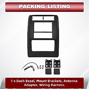 HECASA Double Din Dash Kit W/Wiring Harness Compatible with 2003-2006 Jeep Wrangler TJ Radio Dash Bezel