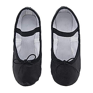 Dance Basix Leather Ballet Shoe for Women Black