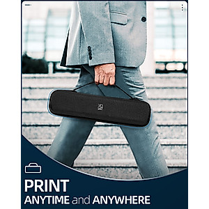 HPRT Hard EVA Storage Case MT800 MT800Q Mobile A4 Thermal Printer, Portable Printer Carry Case, Black Compact and Lightweight, Waterproof and Shock Proof