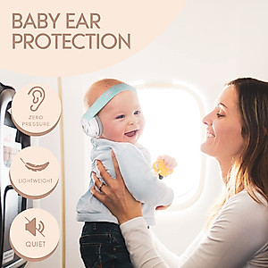 Kiddieware Green Baby Noise Cancelling Headphones for Baby 0-24 Months - Soundproof Baby Ear Muffs for Baby Ear Protection Helps Sleep