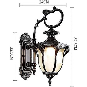 MXJCC Outdoor Wall Light Fixture, Clear Hammered Glass for Exterior House Porch Patio Outside Deck Garage Front Door Garden Home