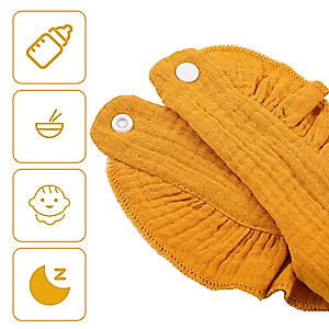 Jiuguva 10 Pack Muslin Baby Bibs Cotton Drool Bandana Bibs Solid Colors Lap Shoulder Newborn Bibs Adjustable Baby Bibs Set for Toddler Infant Unisex Boys Girls Teething Drooling