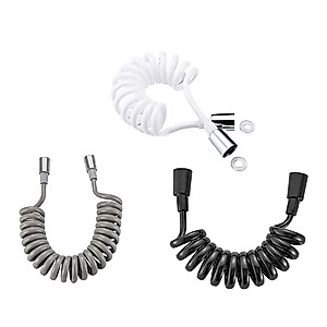 Guojiang Retractable Spring Hose Flexible Telescopic Shower Hose For Handheld Shower For Head Toilet Bidet Sprayer Black/Gray/W Telescopic Shower Hose