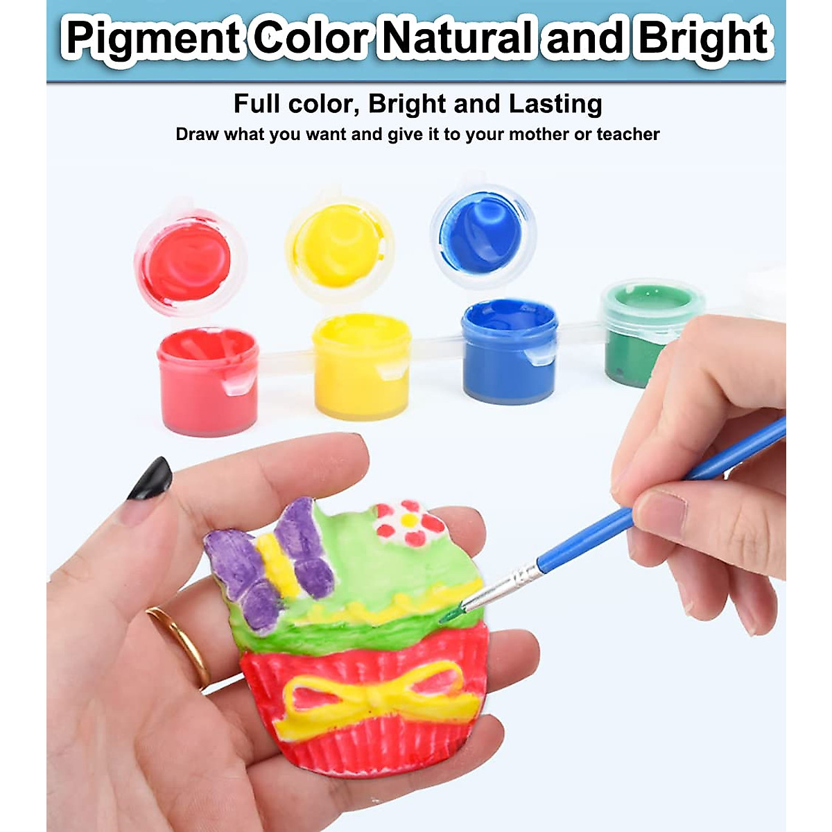 JEMESI Kids Arts and Crafts, DIY Dinosaur Scrawl Gypsum Art Kits for Kids 3-9, Creativity Cute Magnets Toys Gifts for 3 4 5 6 7 8 9 Year Old Boys Girls (Dinosaur)