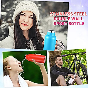 Mimorou 10 Pcs 17 oz Stainless Steel Sports Water Bottle Insulated Reusable Water Bottles with Handle Metal Water. Bottle for Hikers Gift, 10 Colors