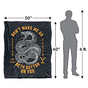 Yellowstone Blanket, 50"x60" Yellowstone Beth Dutton Snake Silky Touch Super Soft Throw Blanket