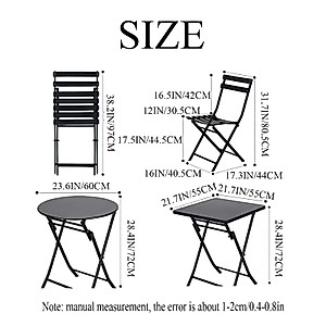 Zmyyone Dining Table and Chairs for 4,Patio Table and Chairs Set，Bistro Set,Suitable for Outdoor Activities on The Balcony,Beach,Grass,Picnic,13 Styles to Choose from (Color : G)