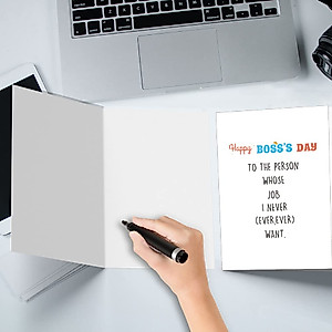 Spercy Funny Boss's Day Card from Employee, Boss Appreciation Card, Happy Boss's Day to the Person Whose Job I Never Ever, Ever Want