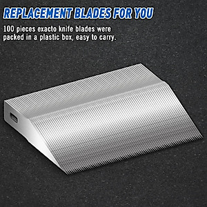 DIYSELF 16-Piece Craft Knife Set with 100 Pack Exacto Knife Blade Refills #2, SK5 Carbon Steel Exacto Blades Refill Craft Art Knife Replacement Blades for Hobby, Scrapbooking, Stencil