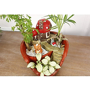FOMIYES Resin Succulent Planter Flower Plant Pot Pot Sky Garden Pot Succulent Flower Basket Cacti Sedum Succulent Bonsai Planter Box City of House