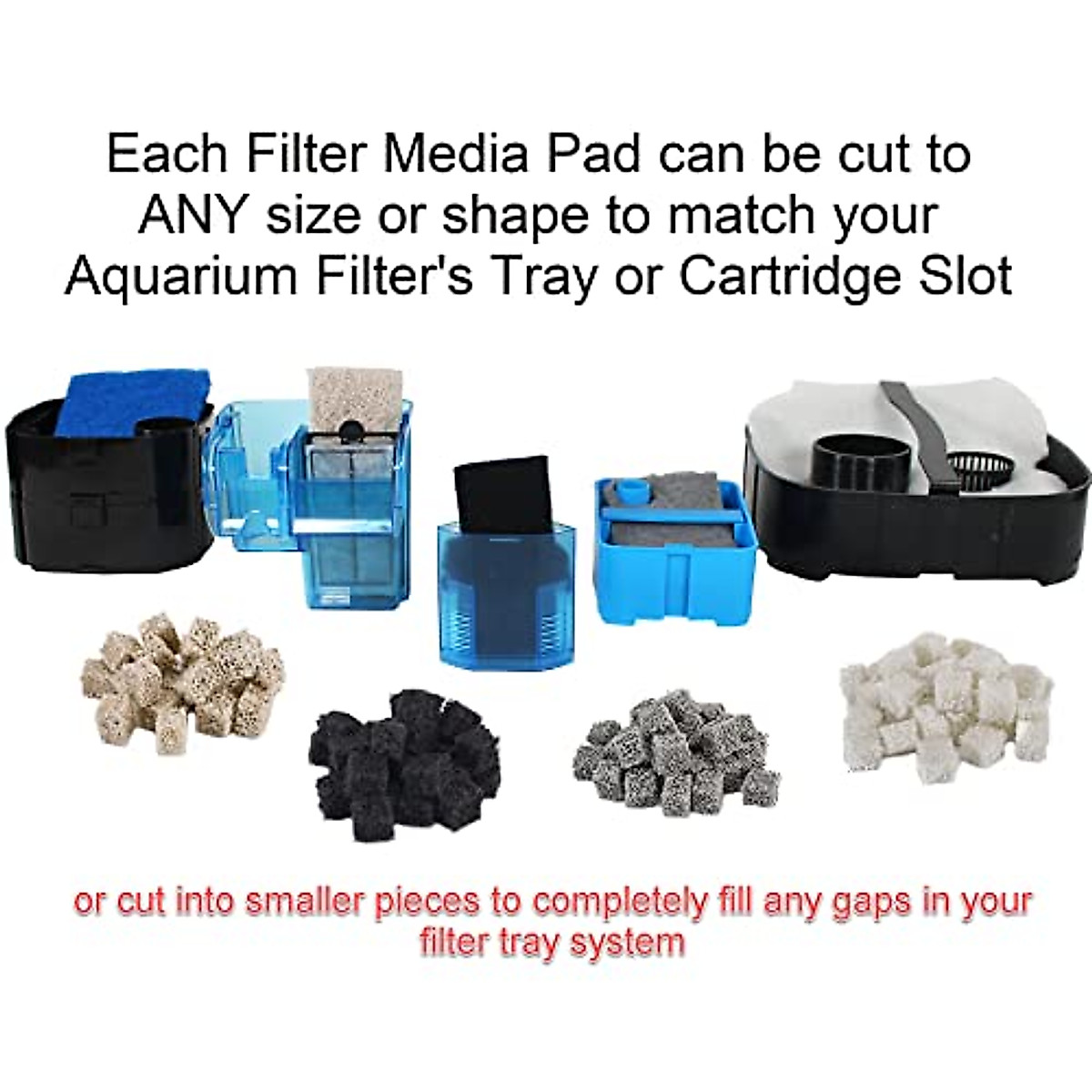 Penn-Plax Nitrate Reducer Aquarium Filter Media Pad – Easy to Cut into Any Size Your Filter Requires – 10” x 18”