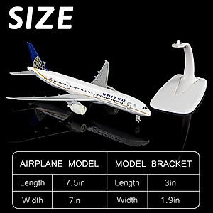 Busyflies 1:300 Scale United Airlines 787 Airplane Models Alloy Diecast Airplane Model