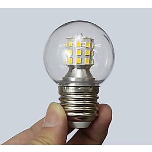 A15 LED Bulb G45 7W Mini Globe LED Bulb LED Candelabra Bulb for Ceiling Fan Decorative Lights, E26/E27 Medium Base,7W(60W Equivalent),AC85-265V,Not Dimmable,Warm White 3000K,6 Pack
