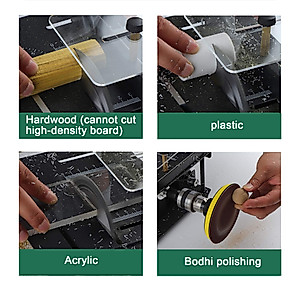 MARTEXBUY Mini Sliding Table Saw, Multifunctional Mini Tablesaw, Portable Electric Precision Table Saw, Woodworking DIY Cutting Bench Saw, Household for Metal Wood Plastic Cutting, Speed Adjustable